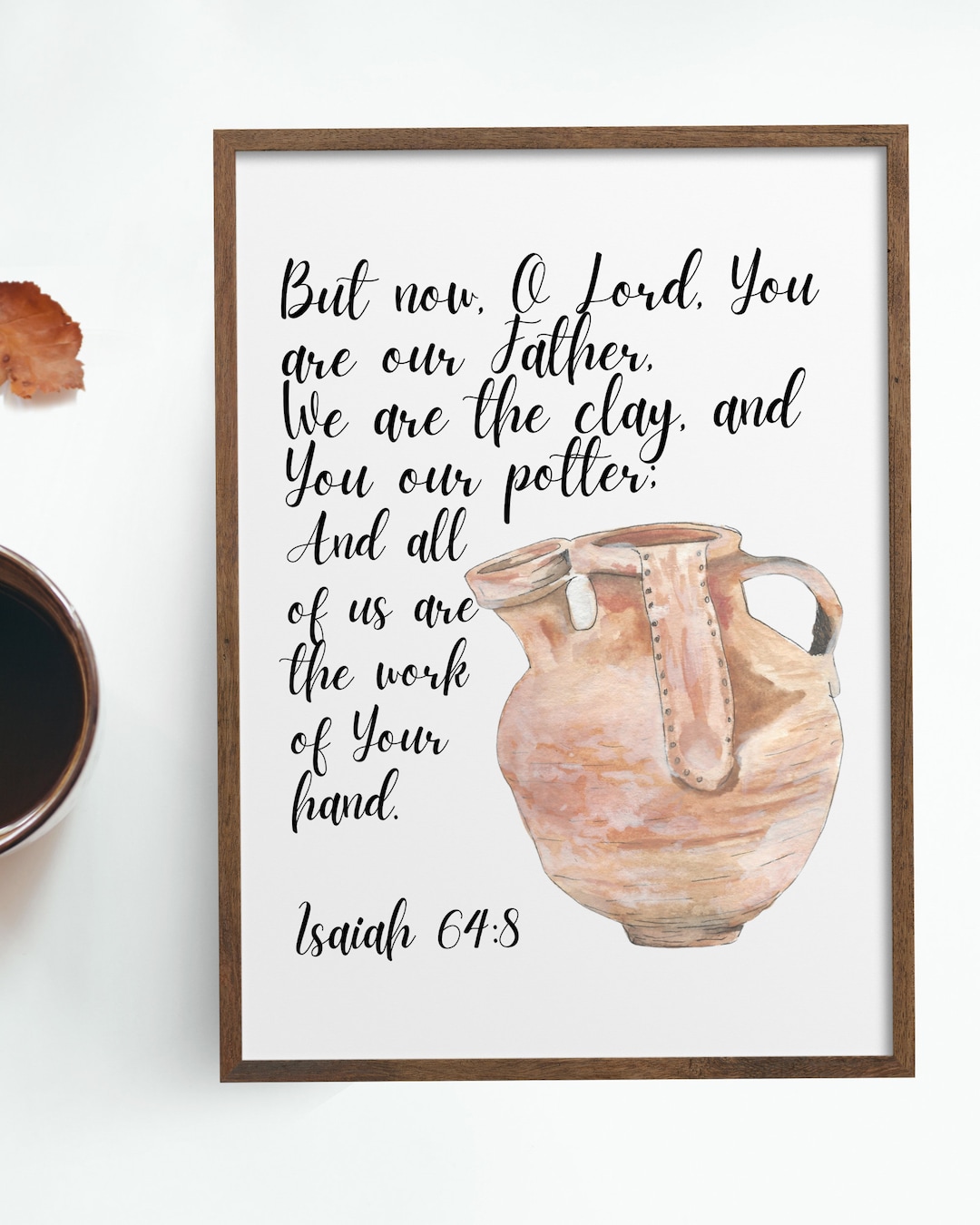 Isaiah 64 Clay Pot Bible Verse Watercolor Digital Download - Etsy