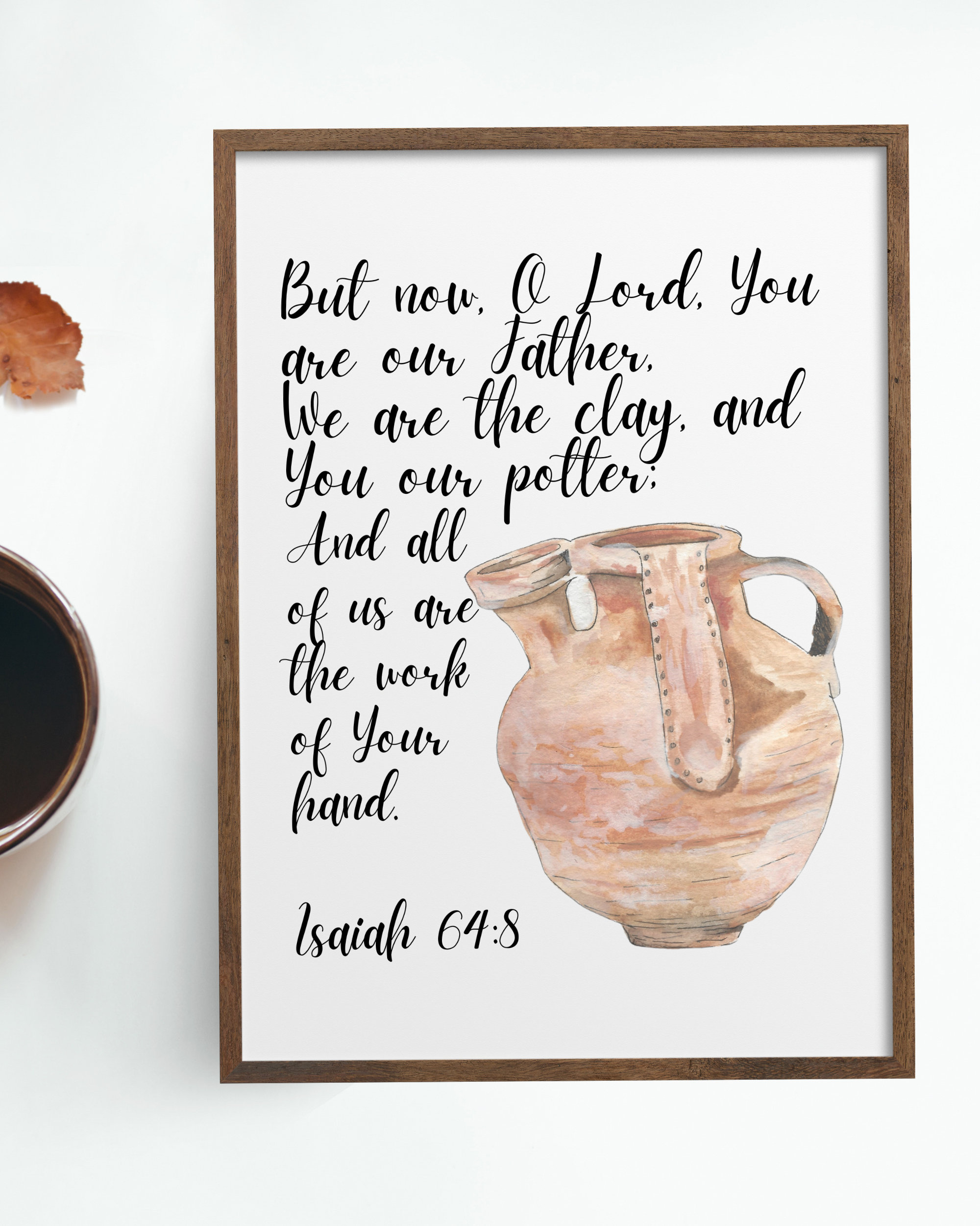 Isaiah 64 Clay Pot Bible Verse Watercolor Digital Download - Etsy