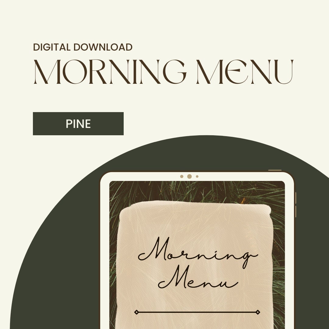 Instant Digital Download Morning Menu - Etsy