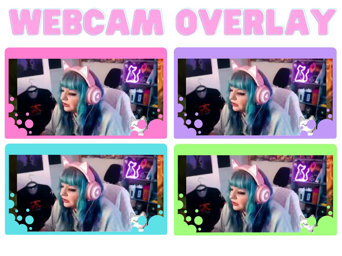 Cute, Kawaii Webcam Overlay / Frame for Twitch, Youtube, Facebook ...