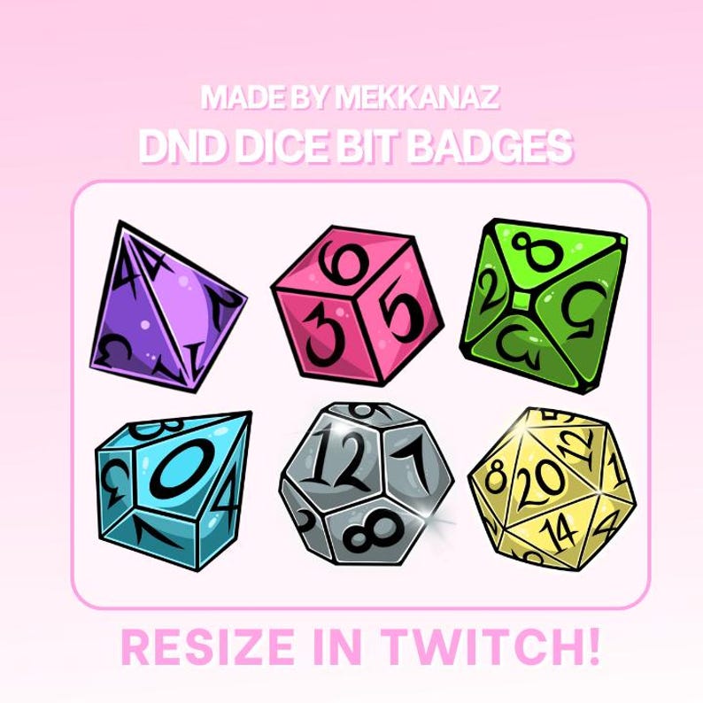 DND Dice Bit Badges - Etsy