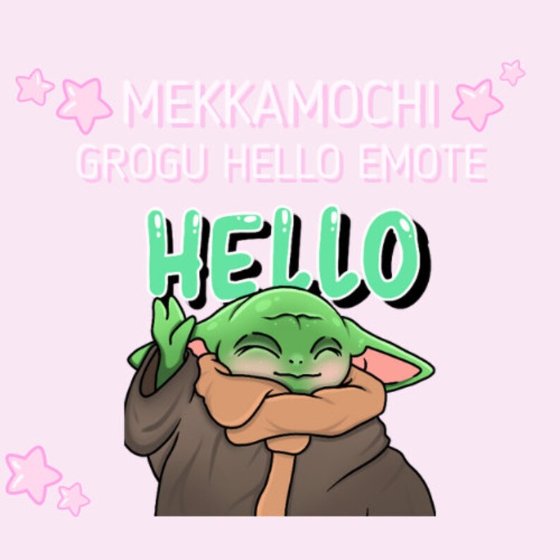 Grogu Hello Emote - Etsy