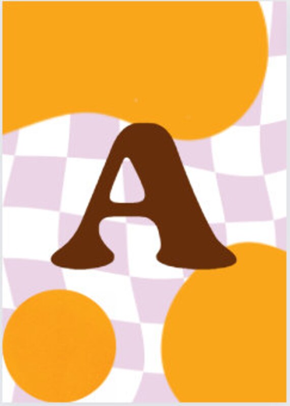 Retro Alphabet Poster | Etsy