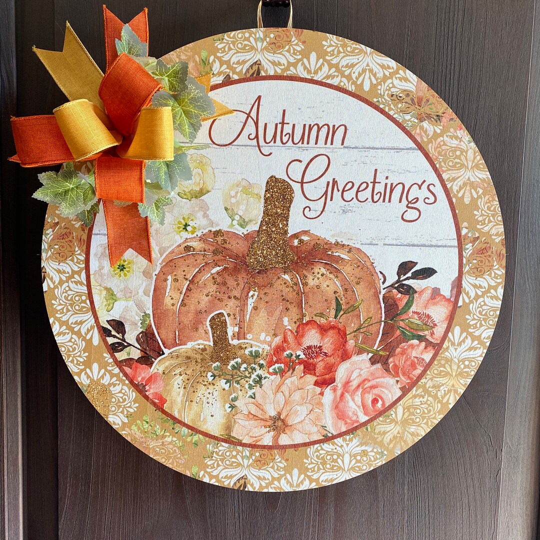 Fall Door Sign, Wood Door Sign, Door Hanger, Autumn Door Sign, - Etsy