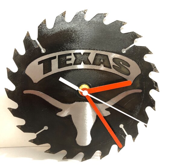 7 Inch Texas Longhorn Clock - Etsy