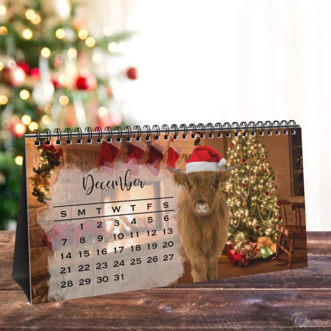 Cow Desk Calendar 2025 Monthly Cute Cows, Cow Decor, Animal Lovers ...