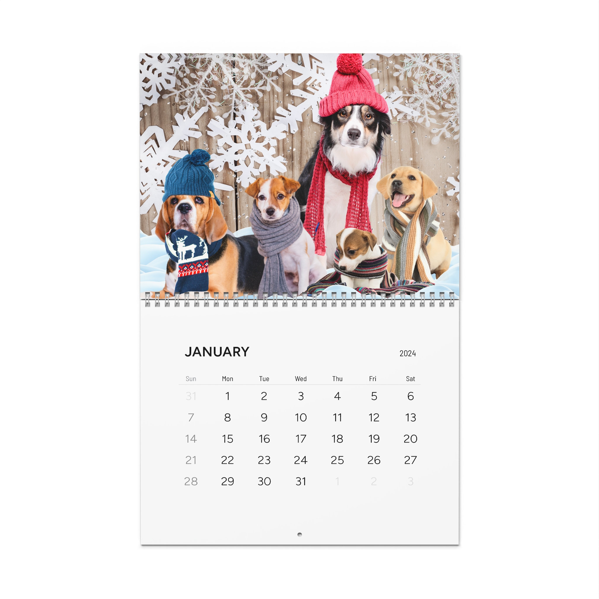 Dogs Hanging Wall Calendar 2024, 2024 Puppies Wall Calendar - Etsy