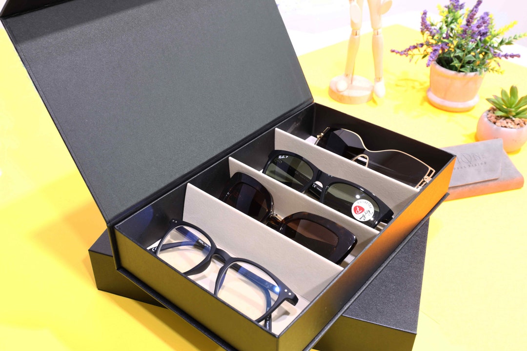 4 Slot Glasses Storage Case / GLASSES ORGANIZER / Christmas Gift ...