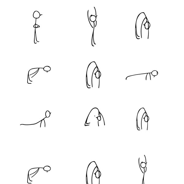Sun Salutation Poster - Etsy