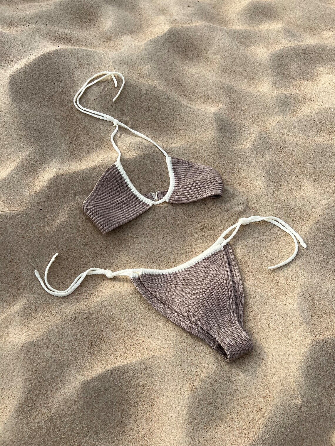 Handmade Crochet Bathingsuit Knitted Swimwear Crochet Bikini Knitted ...