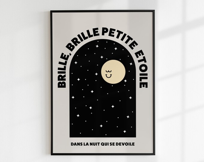 Brille, Brille Petite Etoile Print Nursery Rhyme Print Nursery Print ...