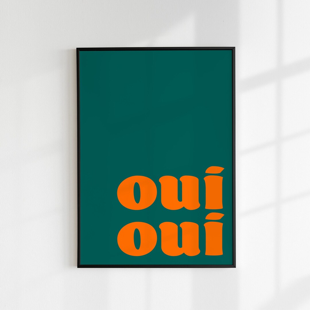 Oui Oui Print French Phrase Wall Art Bathroom Wall Print - Etsy