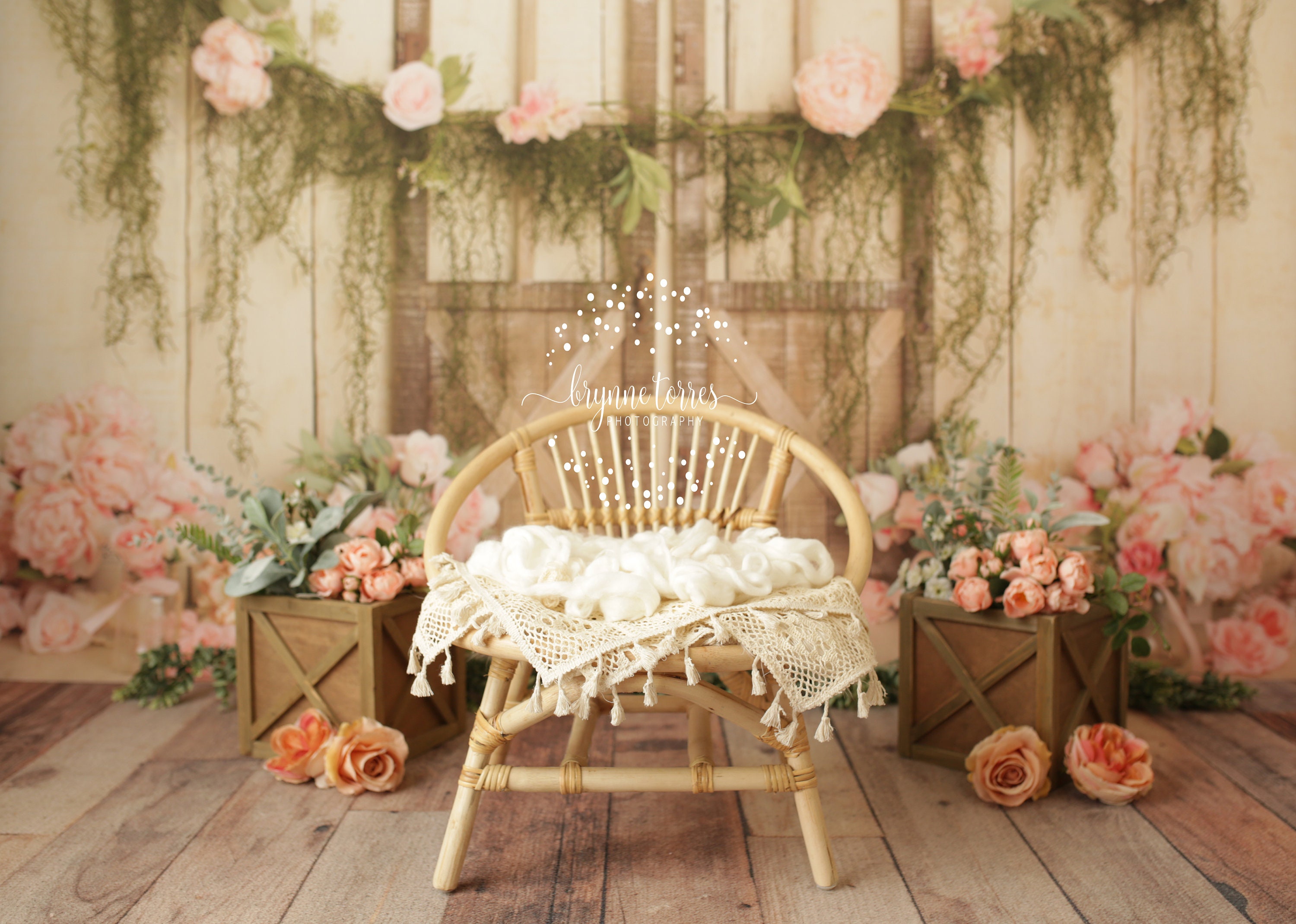 Floral Newborn Photography Composite Image Newborn Digital Backdrop ...