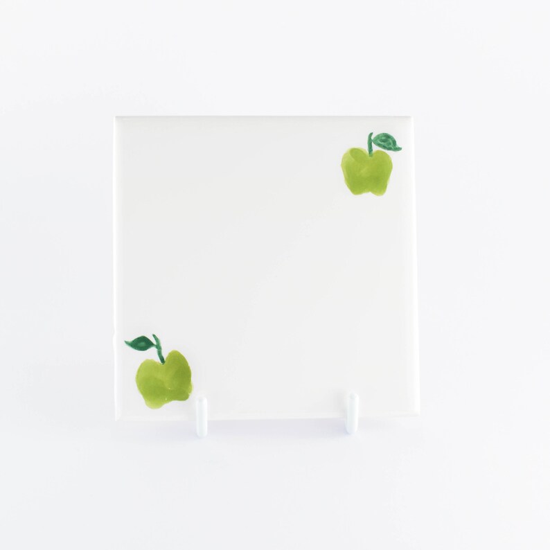 Hand-painted Granny Smith Apple Ceramic Tile Backsplash Wall - Etsy UK
