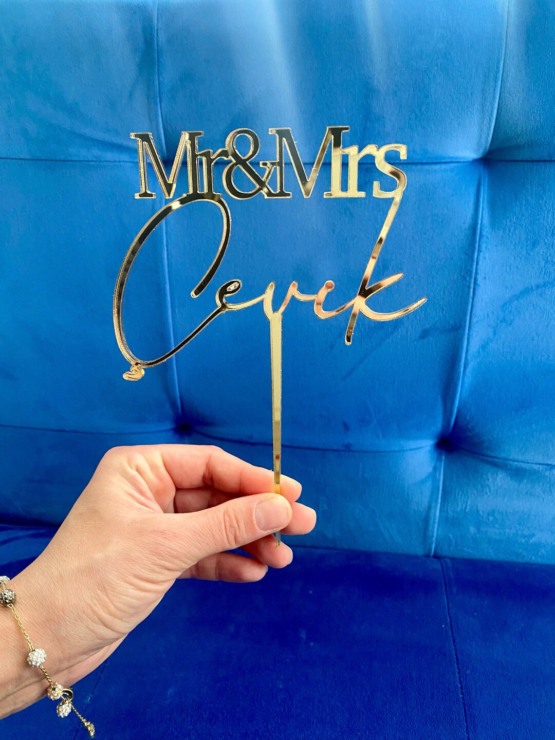 Plexi Cake Topper Personalized Mr&mrs Engagement, Wedding, Couple, Registry Office, Cake ...