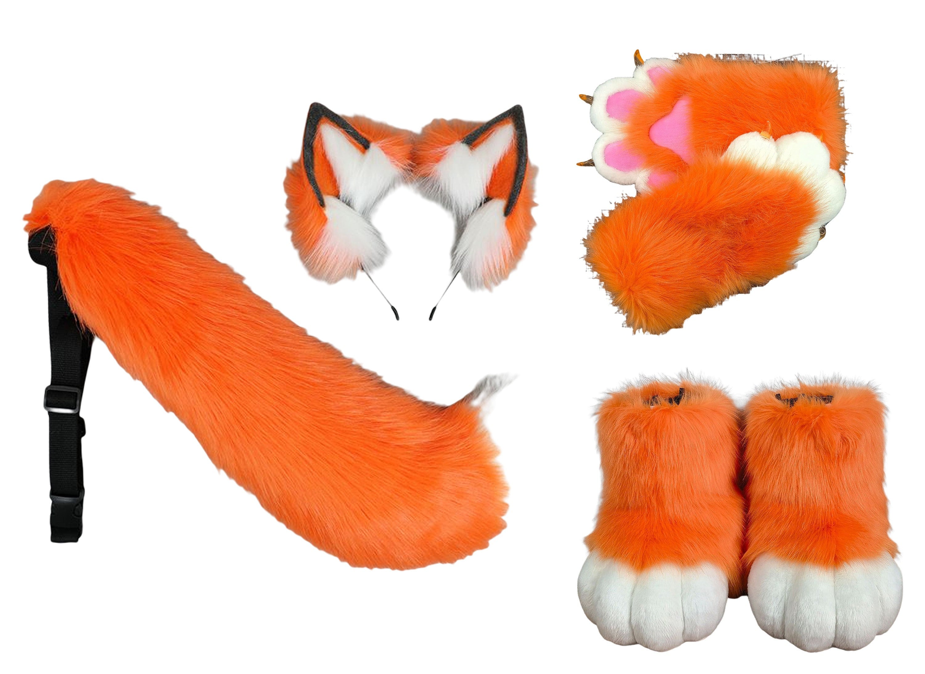 Orange Cosplay Fox Furry Fursuit Include Handpaws Feetpaws - Etsy