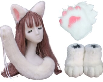 Custom Fursuit Cosplay Feetpaws Blue Fursuit Foot Cosplay Fluffy ...