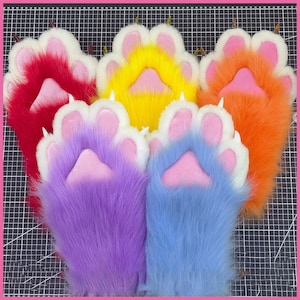 Custom Furry Cat Hand Hooves With Claws, Cosplay Furrysuit Paws for ...
