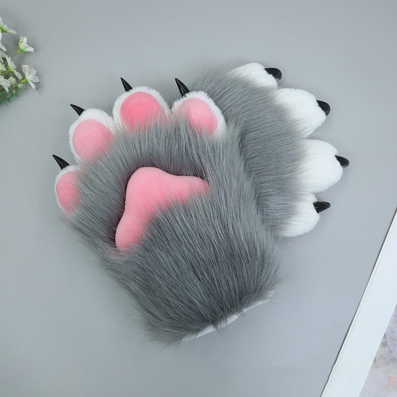 Grey Cosplay Cat Furry Fursuit Set Include Handpaws Feet - Etsy