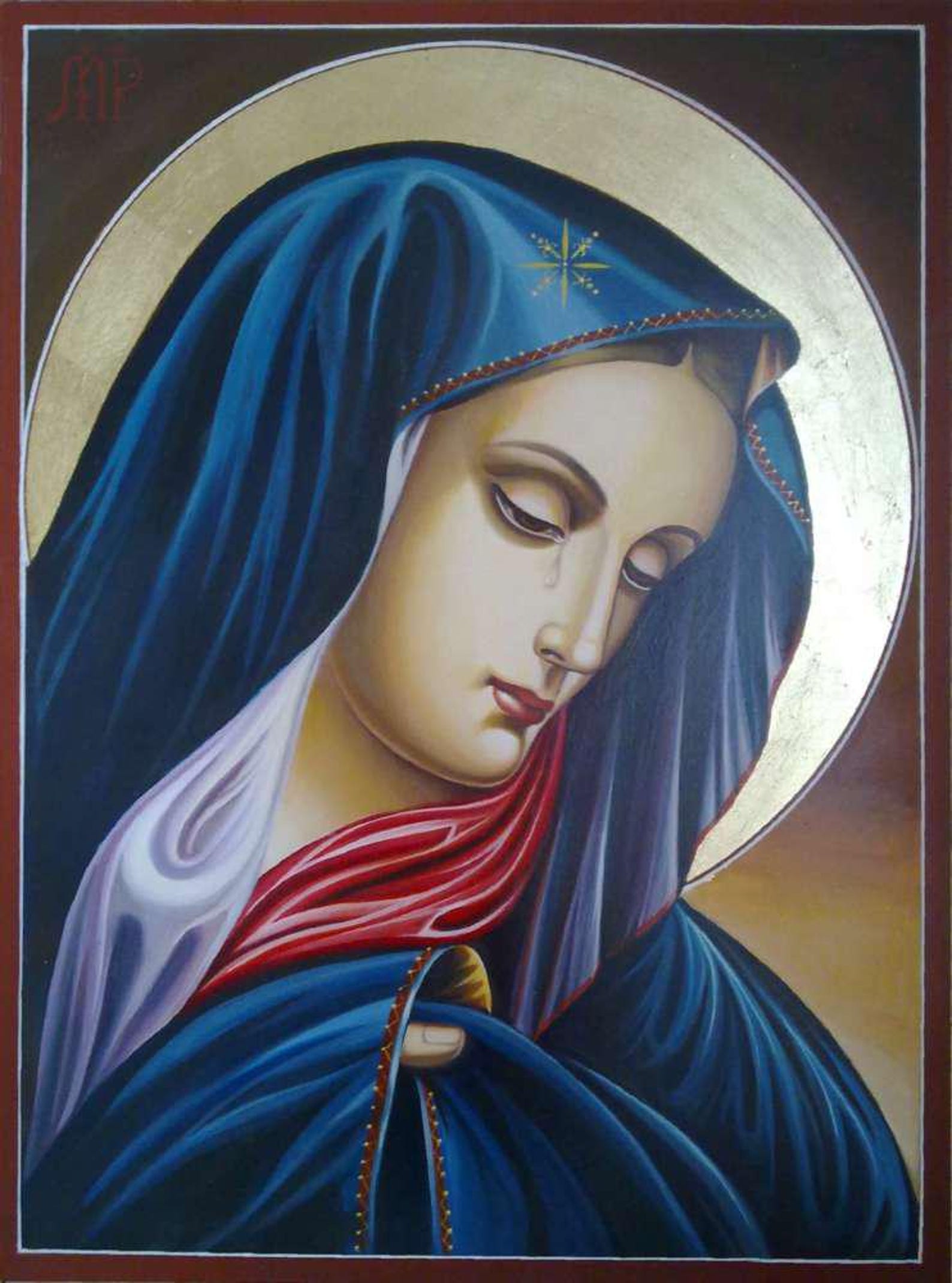 Weeping Virgin Mary Icon: Orthodox Christian Art Print - Etsy