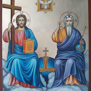 Orthodox Holy Trinity Icon – Hand-painted Christian Religious Art ...
