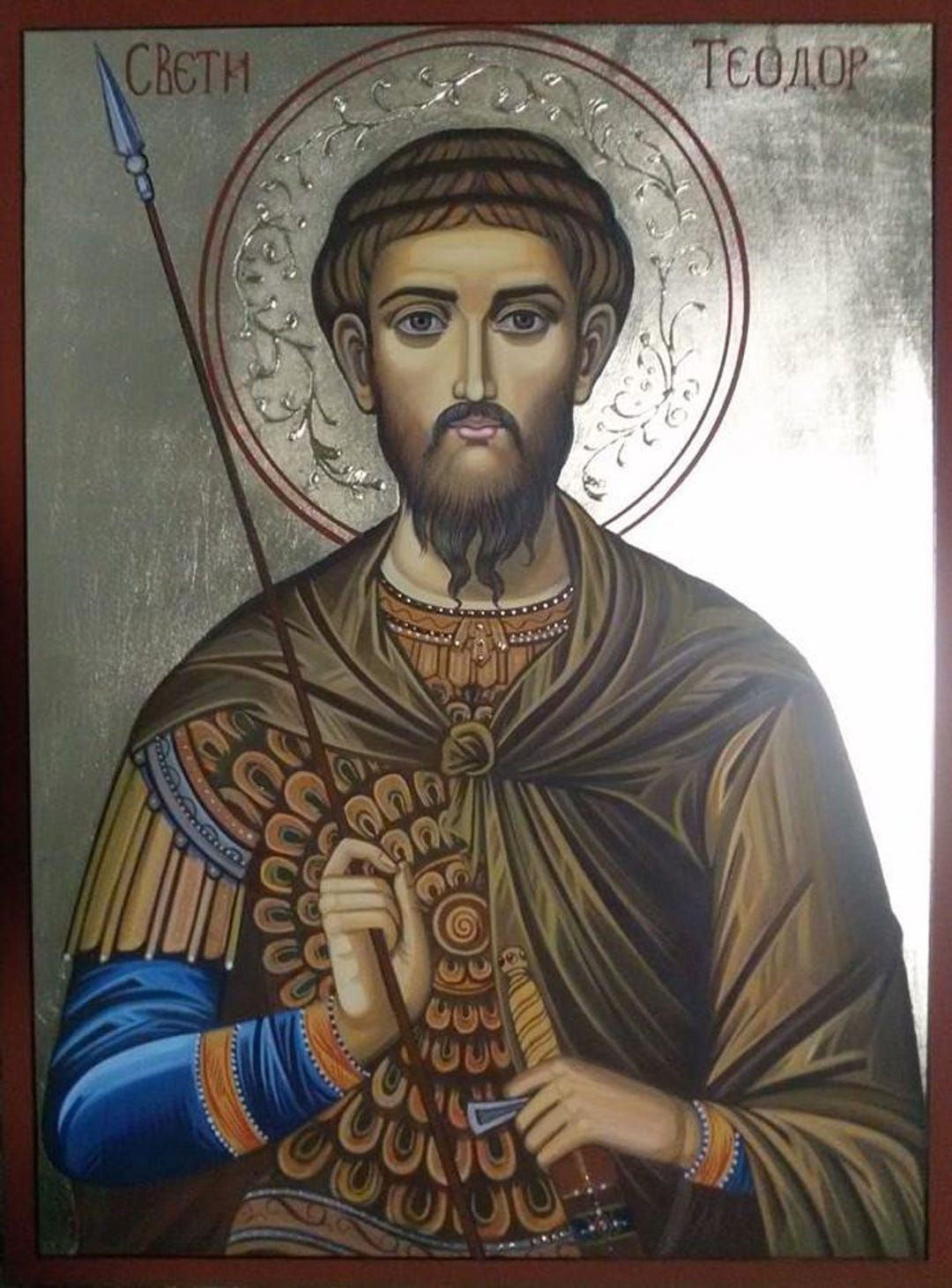 St. Theodore Tyro Icon: Orthodox Christian Soldier Saint - Etsy