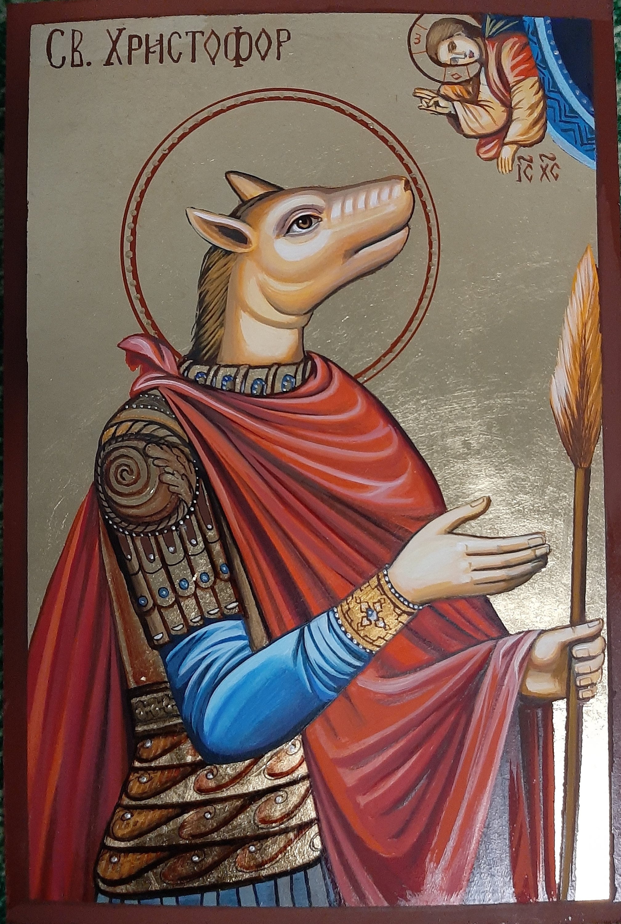 Saint Christopher Dog-head Icon | Handmade Orthodox Byzantine Wood Icon ...