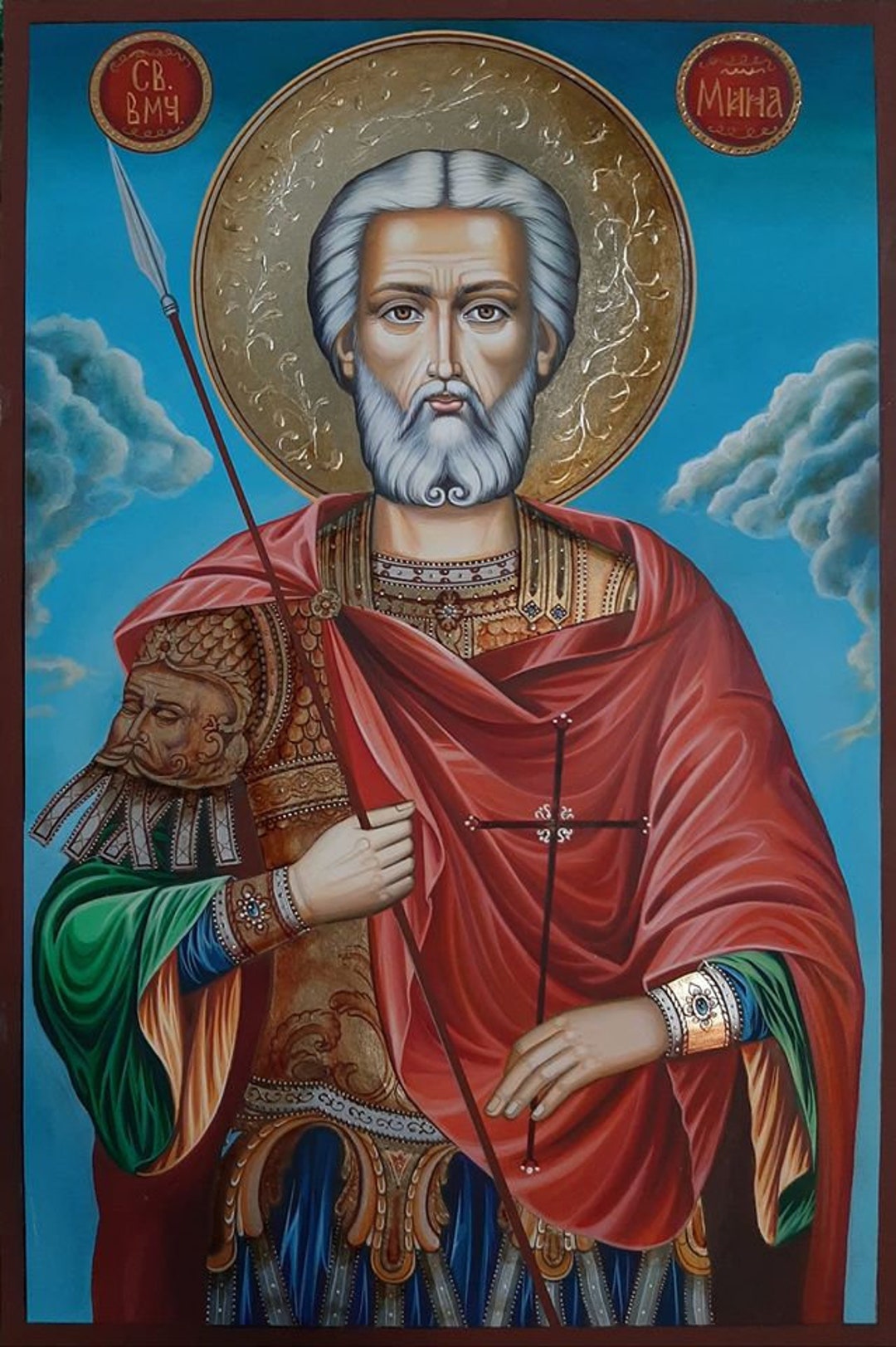 Saint Mina / Iconography / Icons / Ikony/ Artcraft/ Catholic / Orthodox ...