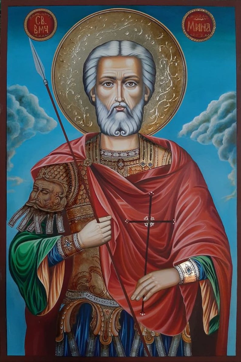 Saint Mina / Iconography / Icons / Ikony/ Artcraft/ Catholic / Orthodox ...