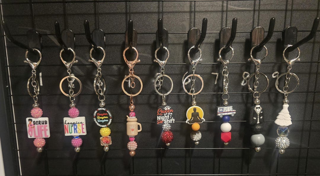 Bead-azzling Custom Creation Key Chains - Etsy