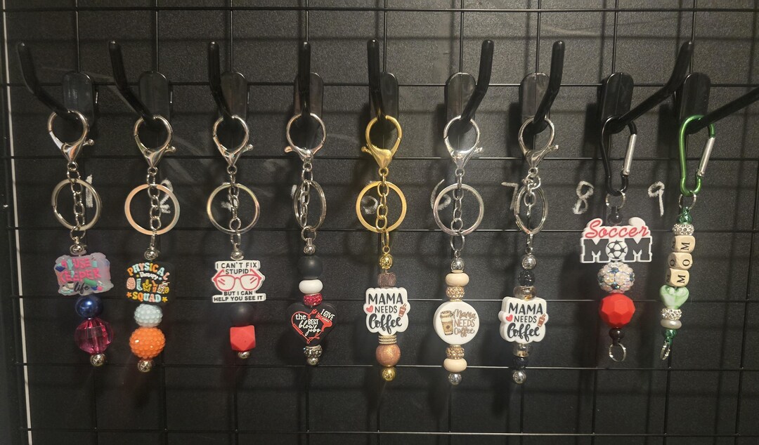 Bead-azzling Custom Creation Key Chains - Etsy