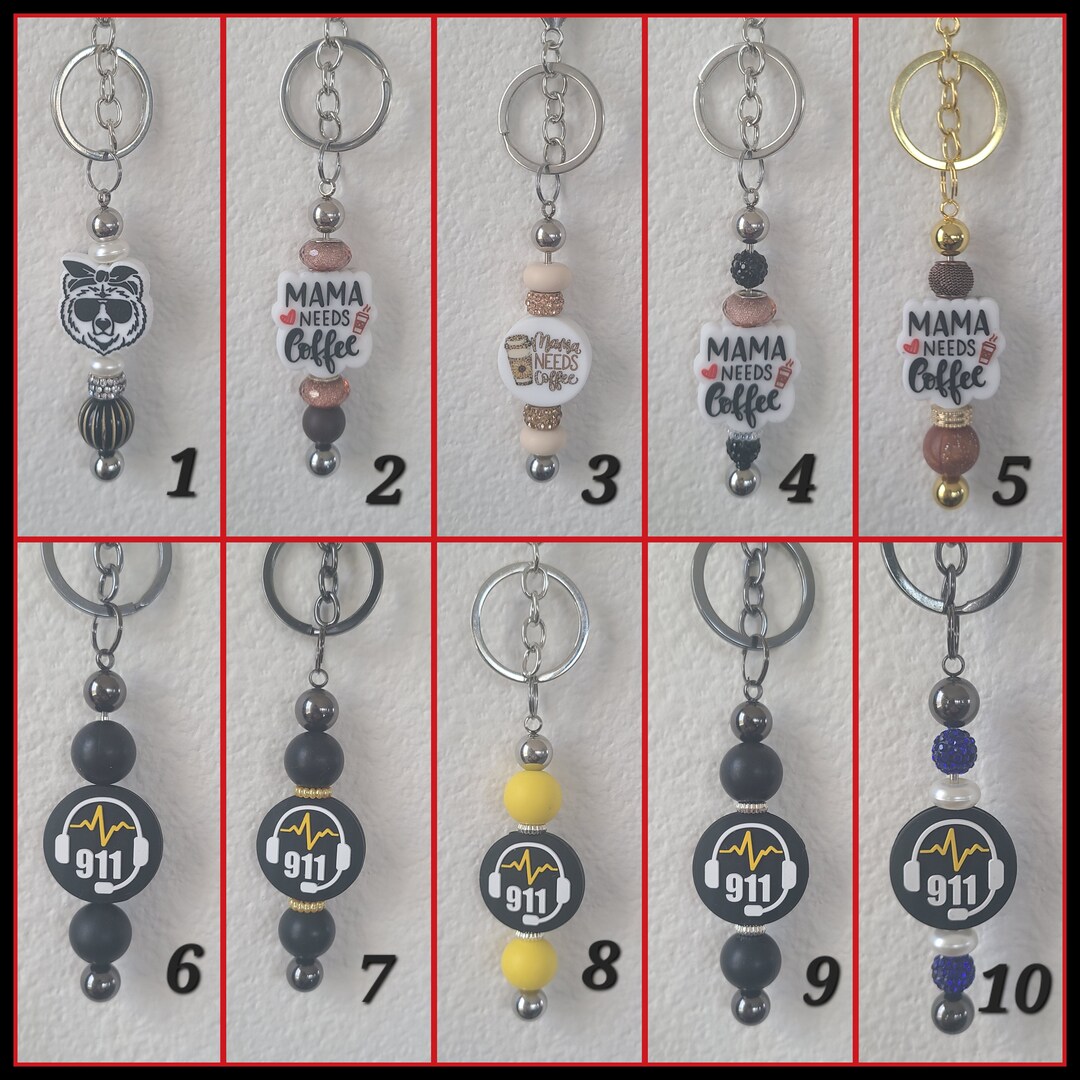 Bead-azzling Custom Creation Key Chains - Etsy