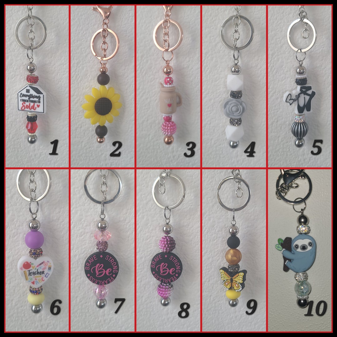 Bead-azzling Custom Creation Key Chains - Etsy