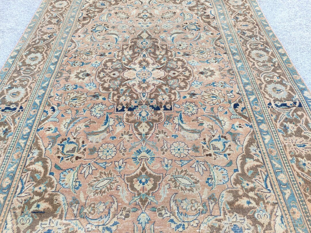 Neutral Rug 4x6 Persian, Soft Color Area Rug 4x6, Turkish Muted Rug 4x6 ...