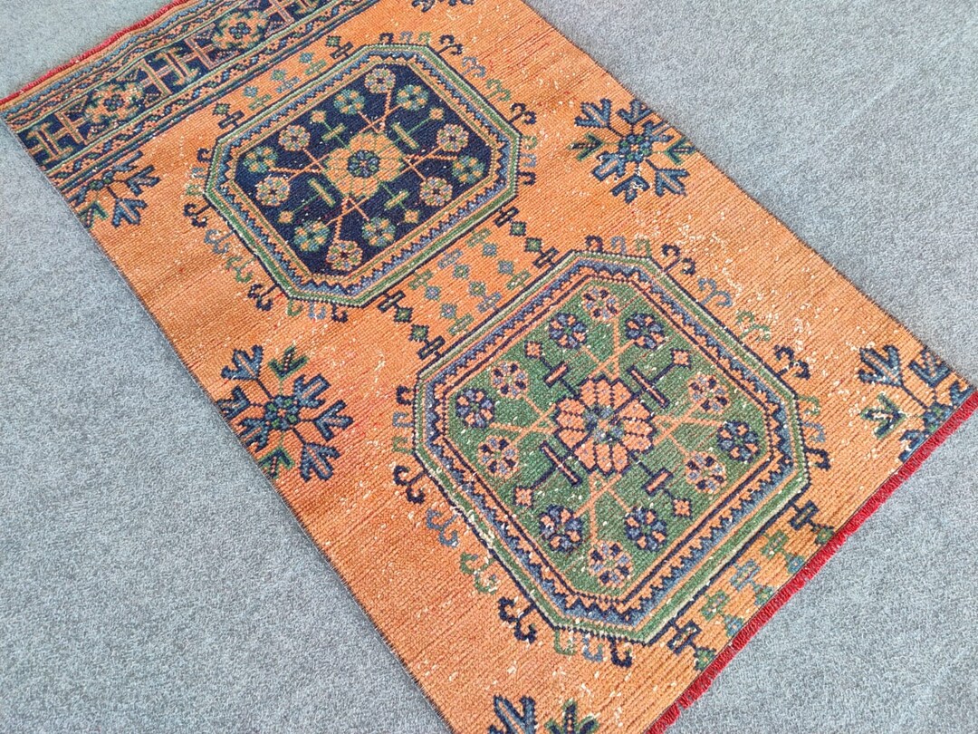 Entry Mat Rug 3x4, Small Oushak Rug 3x4, Handwoven Rug Carpet, Dining ...