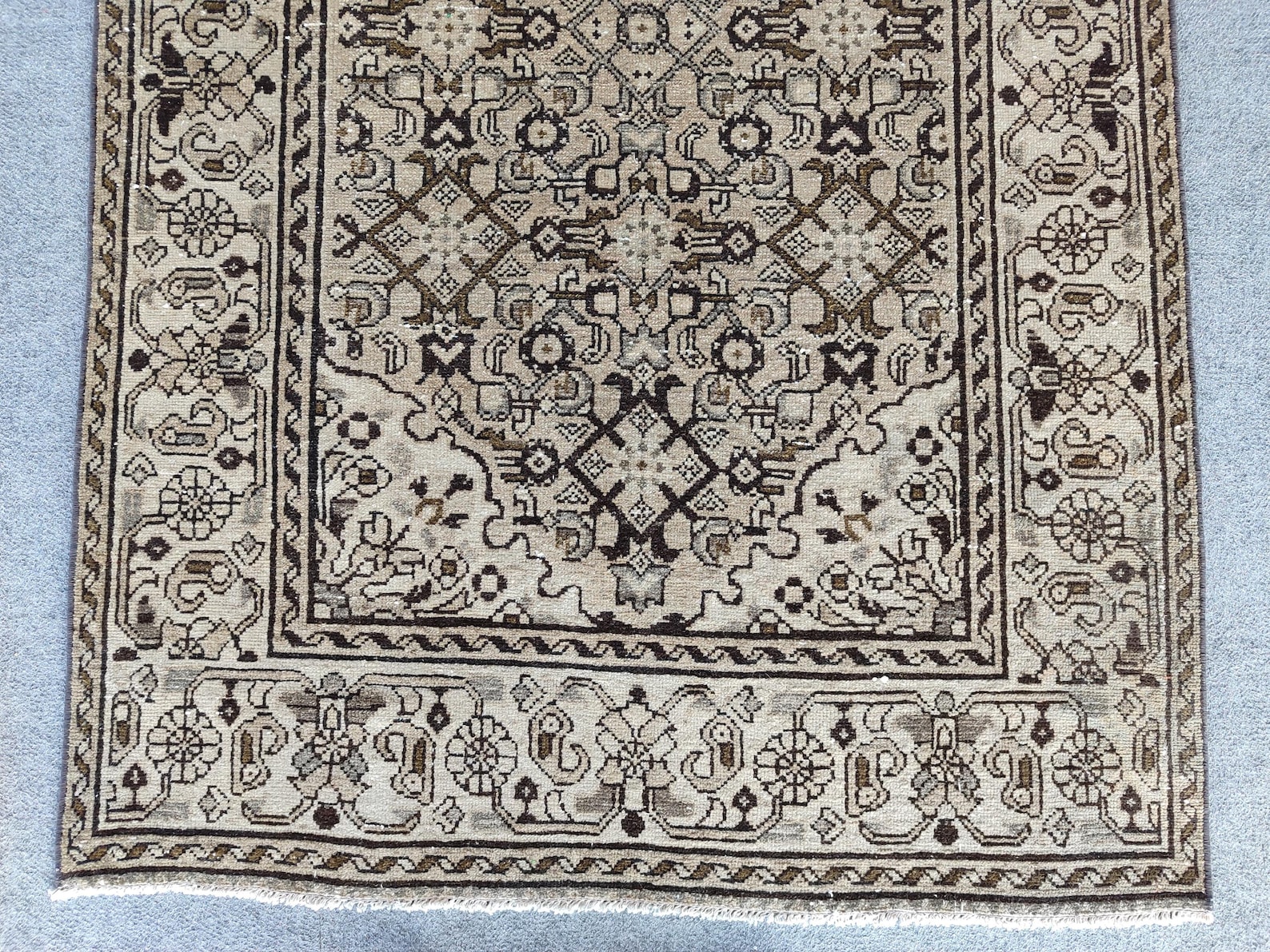 Persian Runner Rug 3x10, 1800s Antiques Rugs, Oriental Rug, 3x10 Heriz ...
