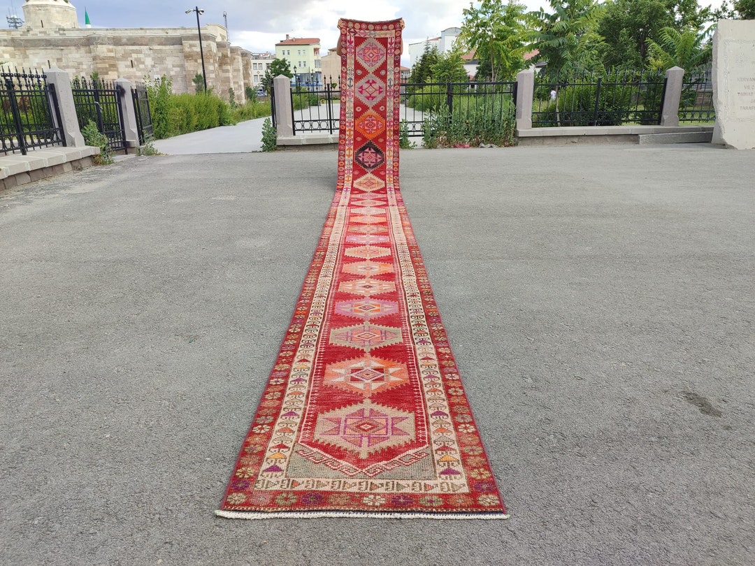 23 Feet Runner, Red Long Runner Rug, Extra Long Runner, 22 23 24 Ft ...