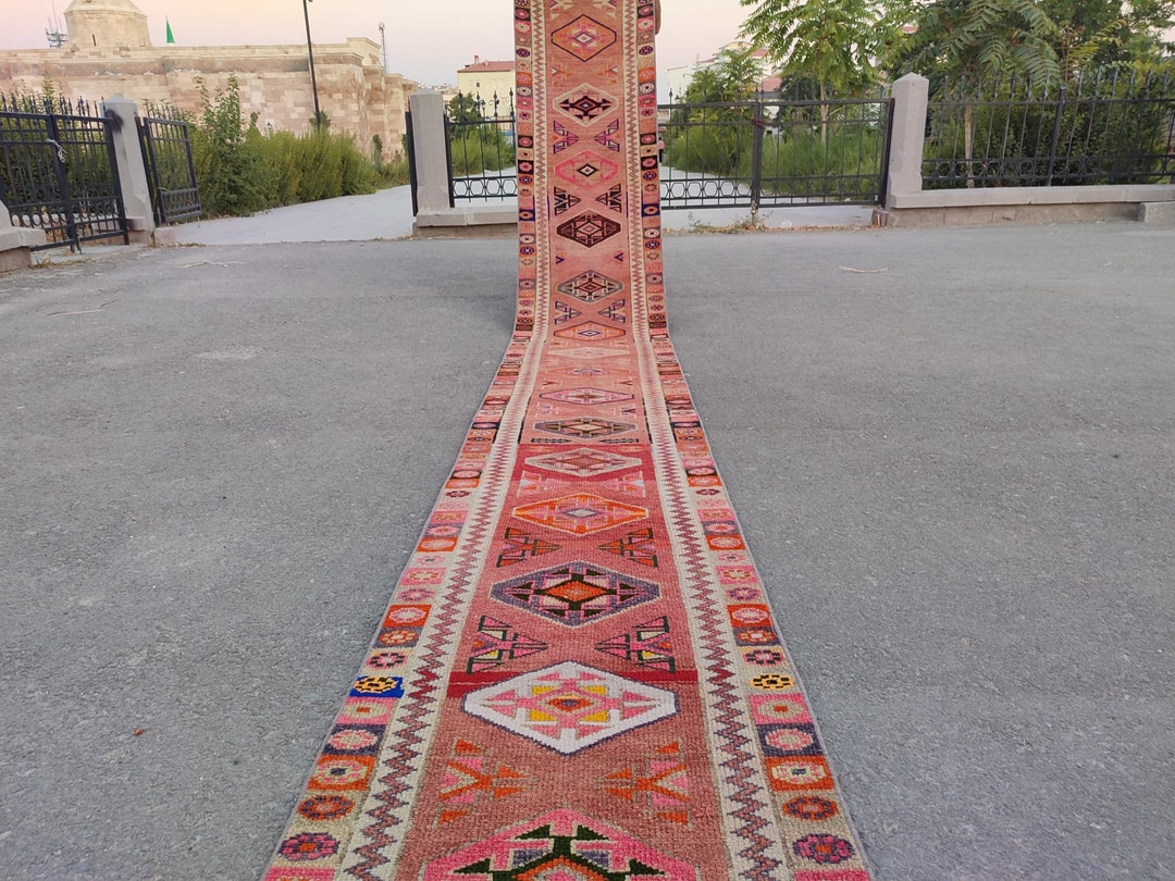 23 24 Ft Runner, Long Runner Vintage Turkish Runner, Stair Runner Rug ...