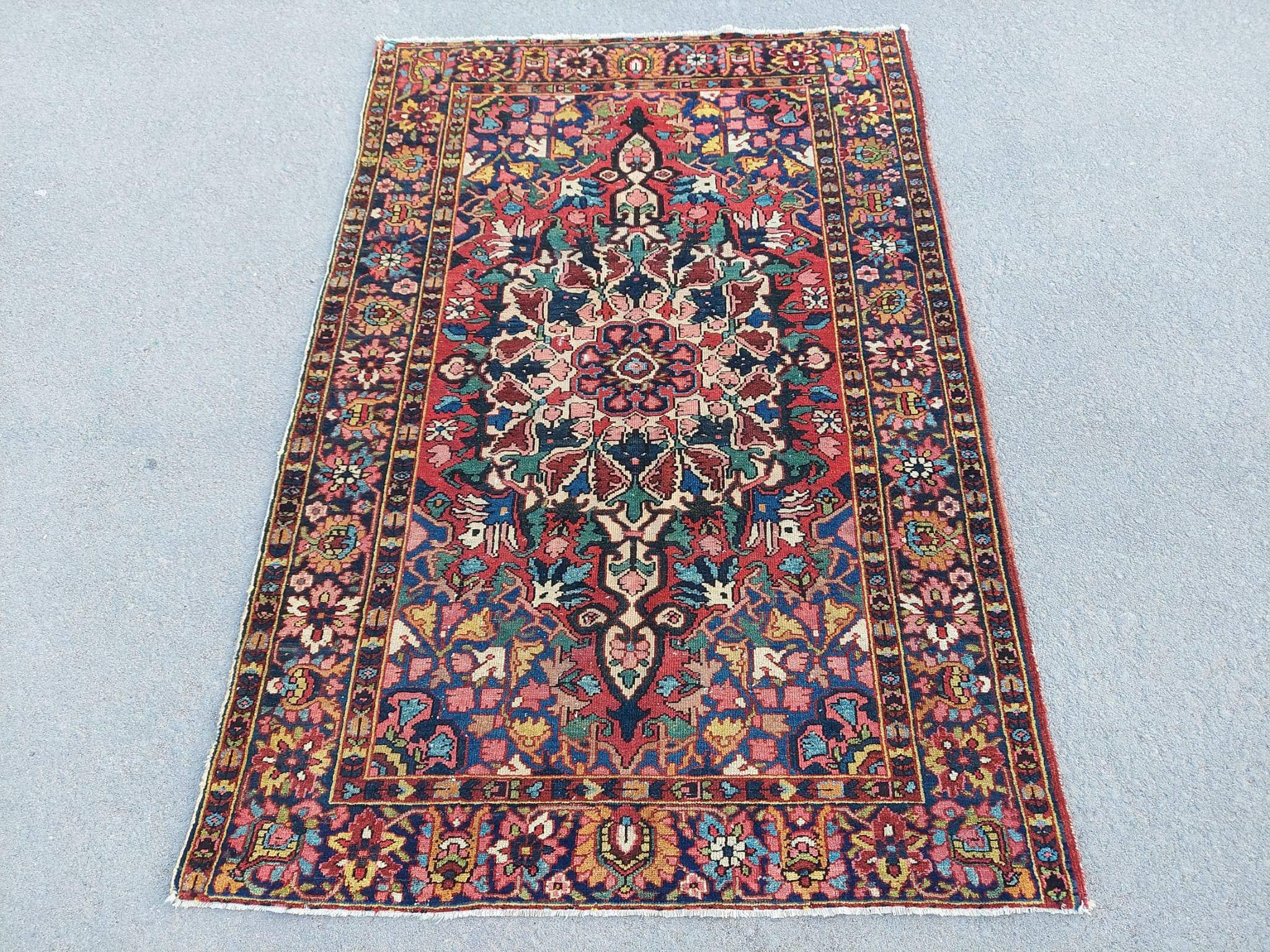 4x6 Persian Rug Vintage, Caucasian Rug, Persian Carpet, Antique Rug ...