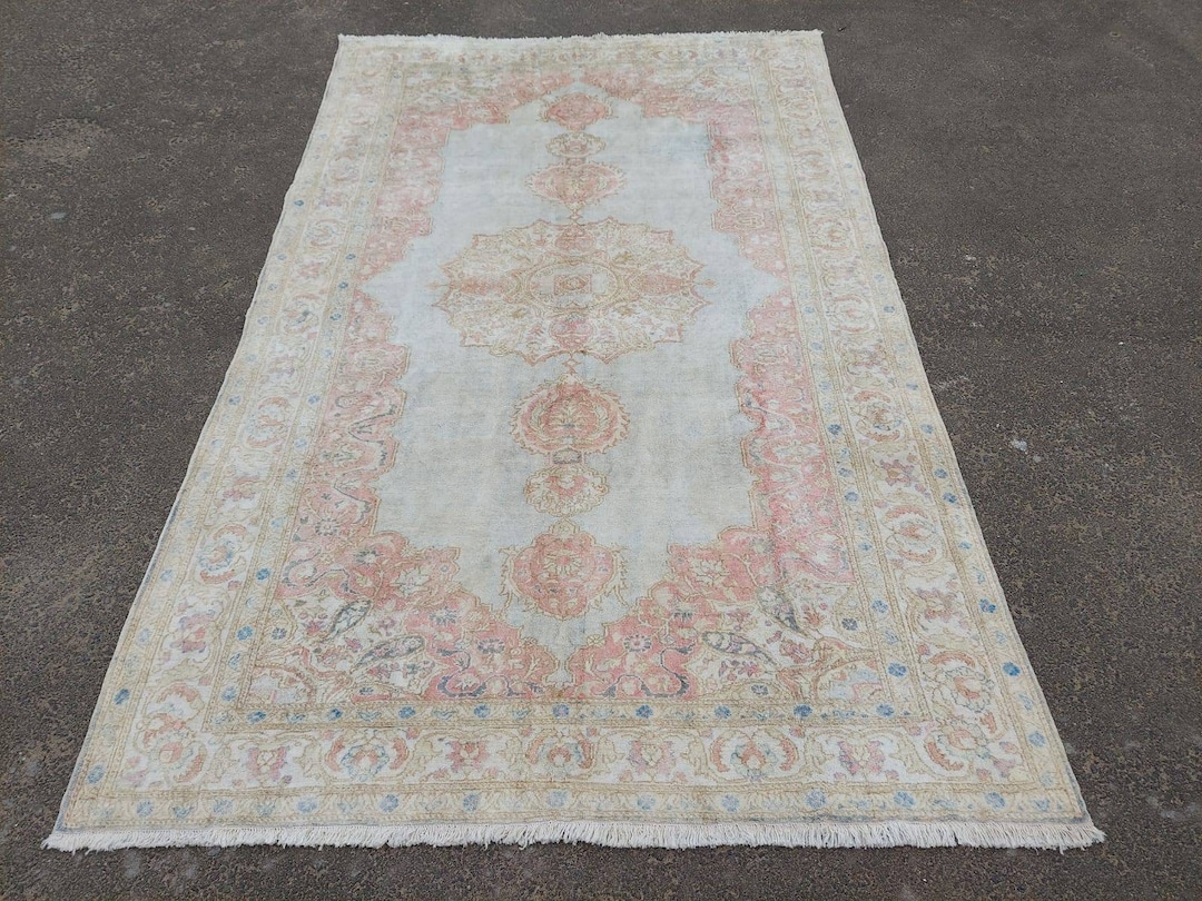 6x10 Turkish Rug Vintage, Neutral Rug Oushak, Area Rug 6x10, Rugs for ...