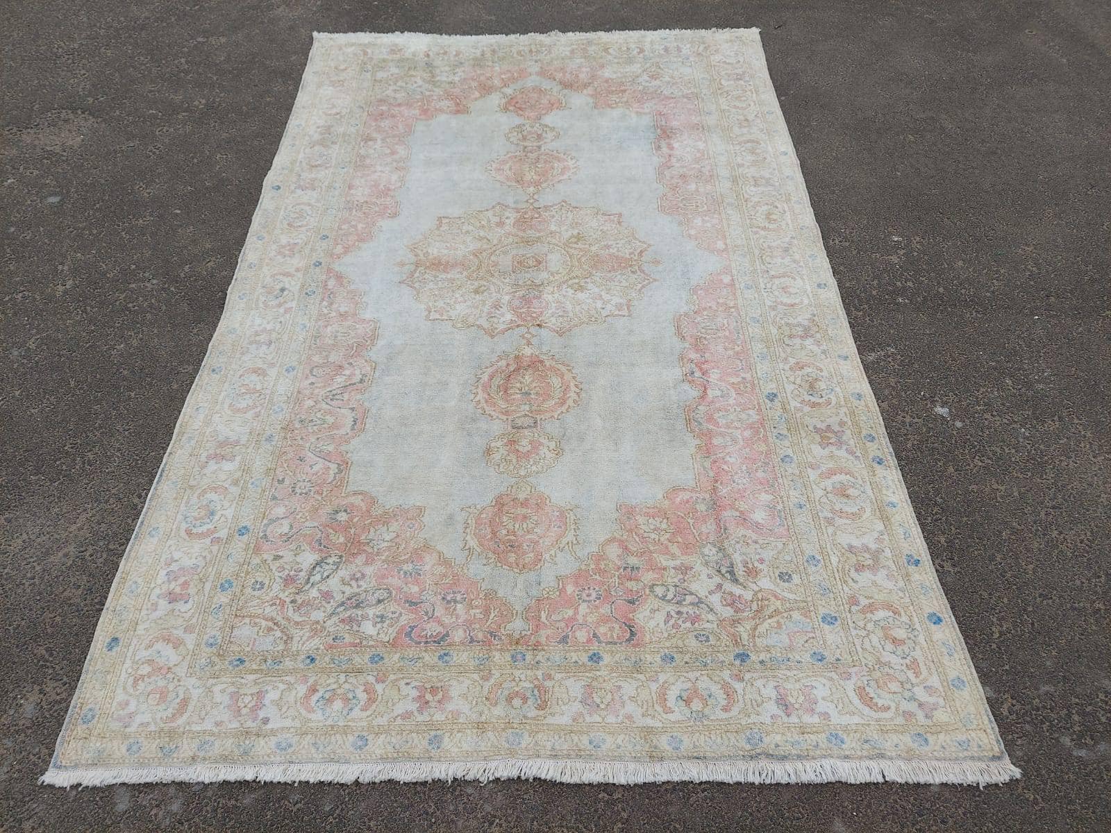 6x10 Turkish Rug Vintage, Neutral Rug Oushak, Area Rug 6x10, Rugs for ...