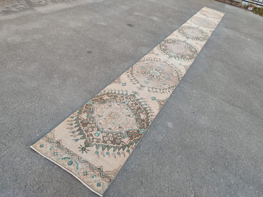 Extra Long Turkish Runner 23 Foot, Long Stair Rug Runner, Antique Long ...