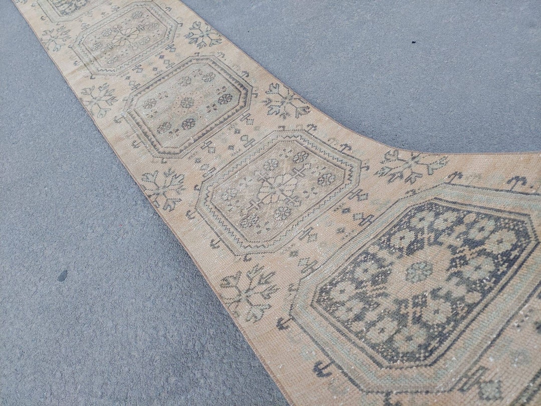 21 22 Runner Rug Turkish, Runner for Stairs, Neutral Runner, 2x21 2x22 ...