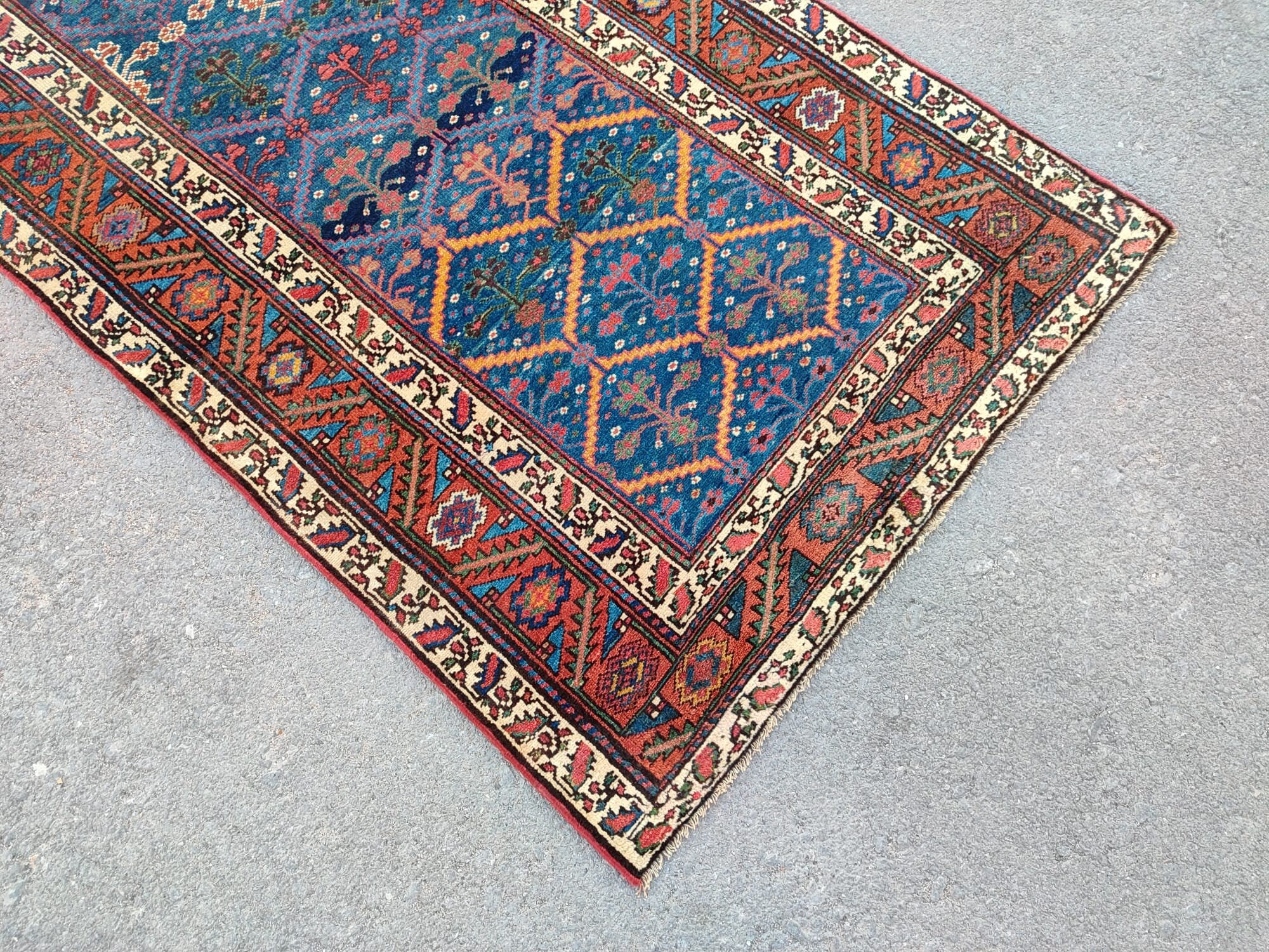 Antique Long Persian Rug 3x15 Heriz Runner Rug Large Long - Etsy