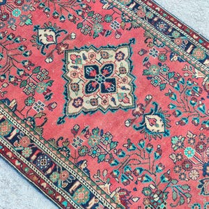 Heriz Antique Runner 3x10 Rug, Red Vintage Runner Wool, Oriental Rugs ...