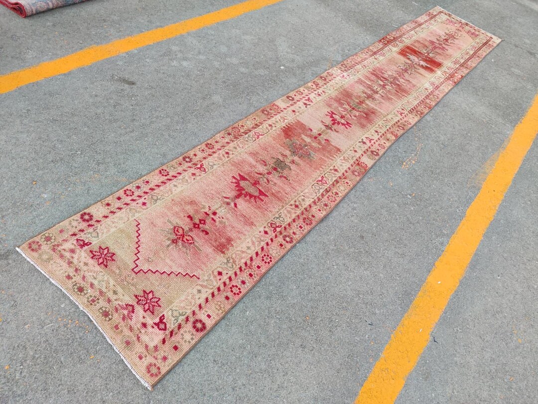 Long Tribal Runner 2x15, Vintage Turkish Runner 2x15, Extra Long Runner ...