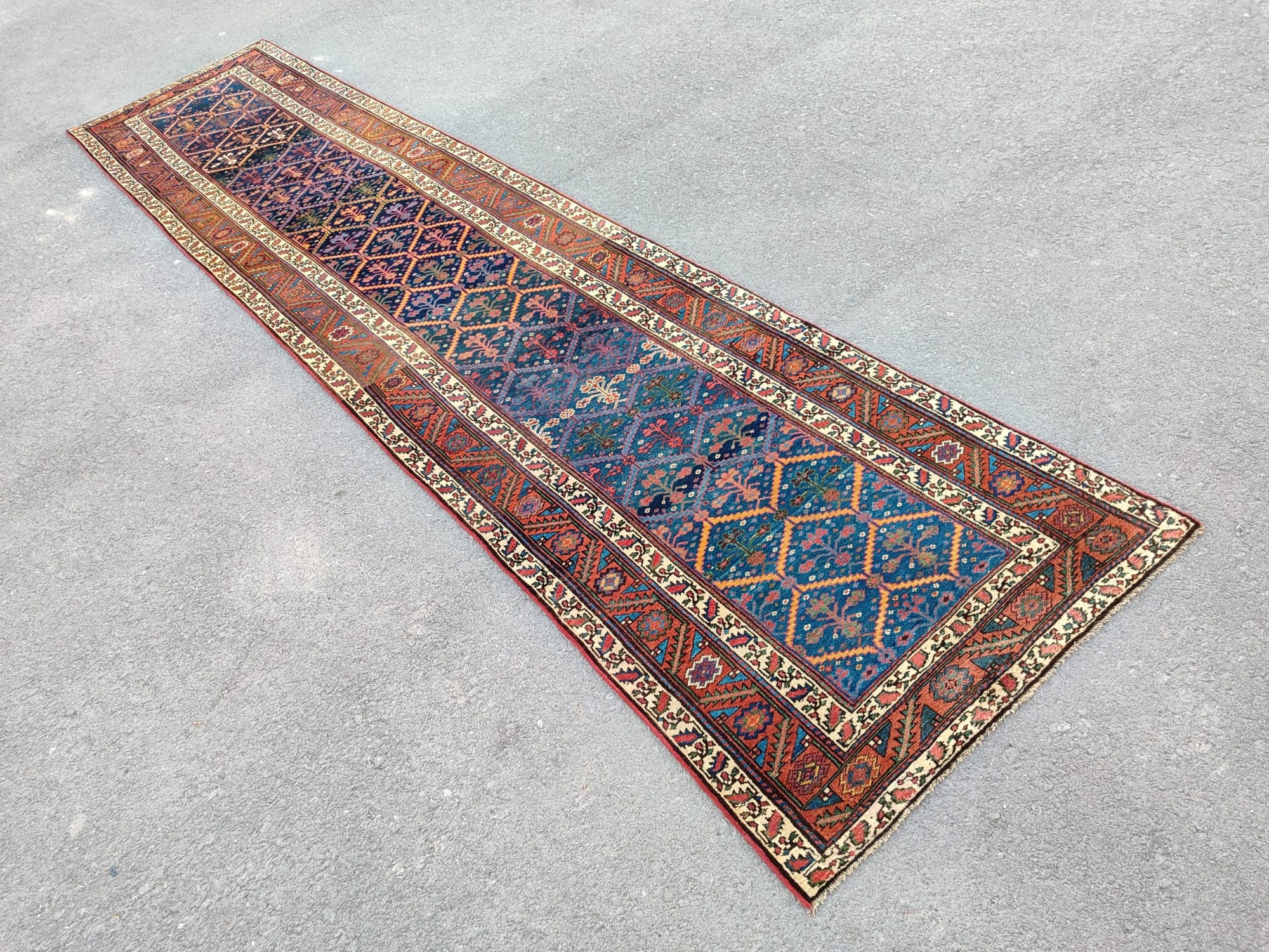 Antique Long Persian Rug 3x15 Heriz Runner Rug Large Long - Etsy