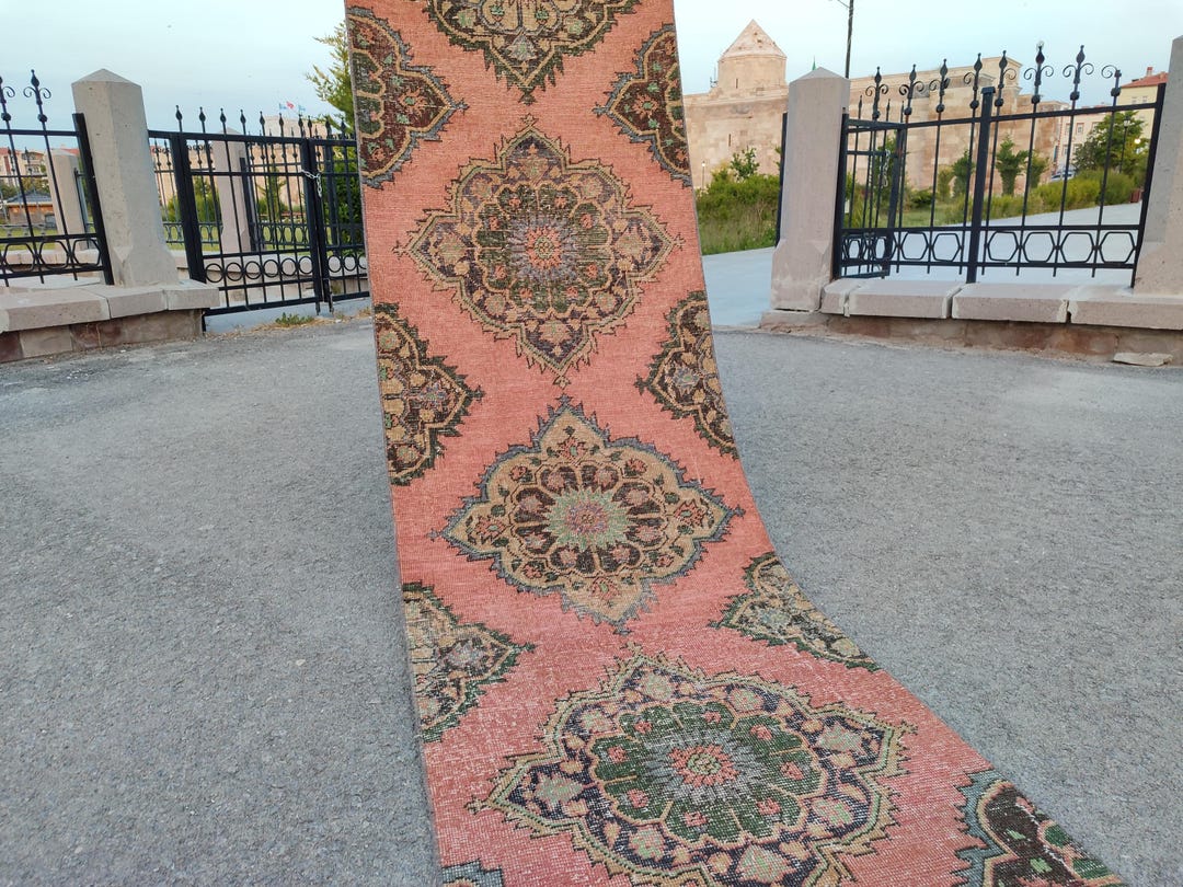 23 Ft Long Runner, Turkish Runner Neutral, Stair Runner Wool, 2x23 ...