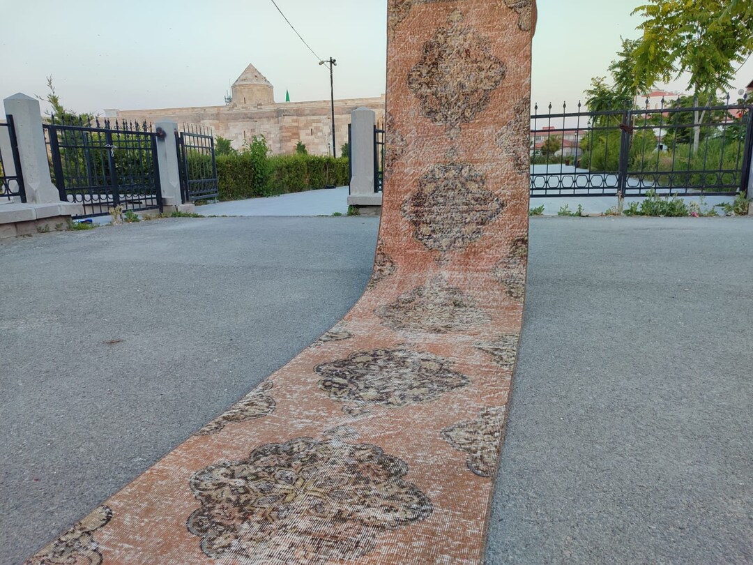 Runner 21 22 Ft, Extra Long Vintage Runner, Turkish Muted Rug Long ...