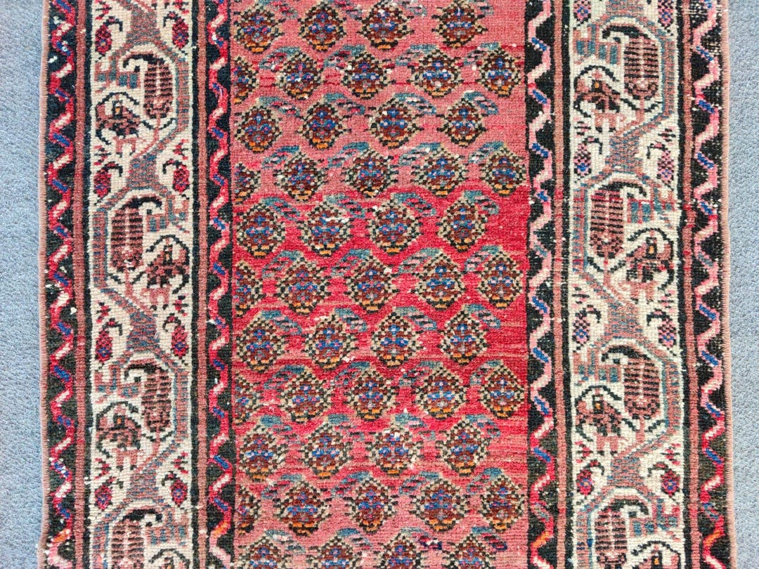 Antique Persian Rug 2x9 Heriz Runner Rug, Narrow Vintage Runner 2x9 ...